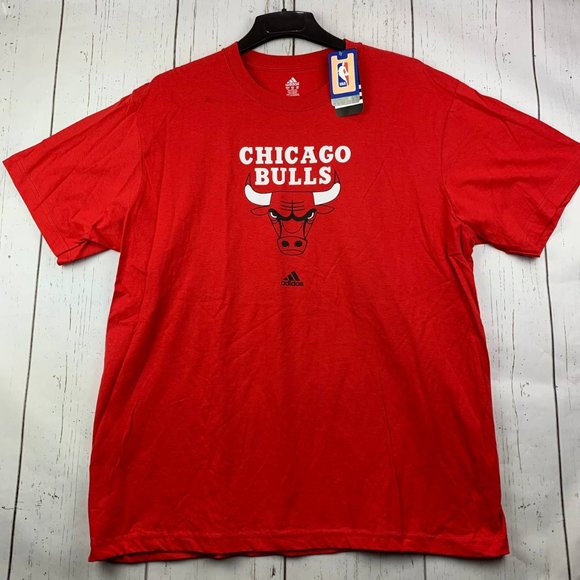 adidas | Shirts | Chicago Bulls Nba 2xl Adidas Graphic Print Tshirt Red New Men Michael Jordan ...